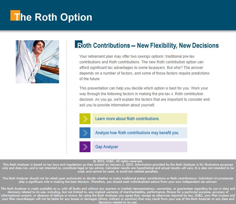 Retirement Education Center Roth Analyzer | MissionSquare